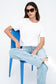 Women's Boxy French Organic Cotton Jersey Tee - Rya Tee | Marcella