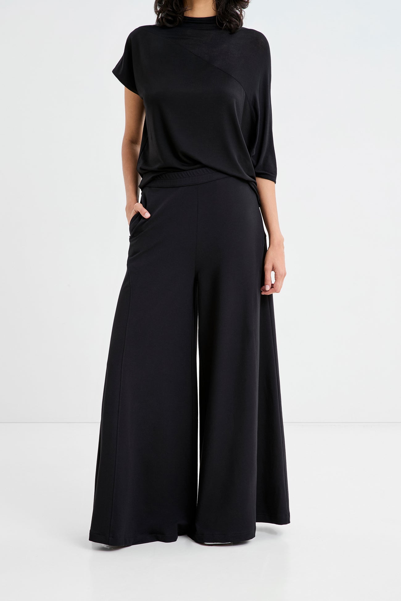 Women's Lightweight French Terry Wide-Leg Pants - Hylan Pants | Marcella