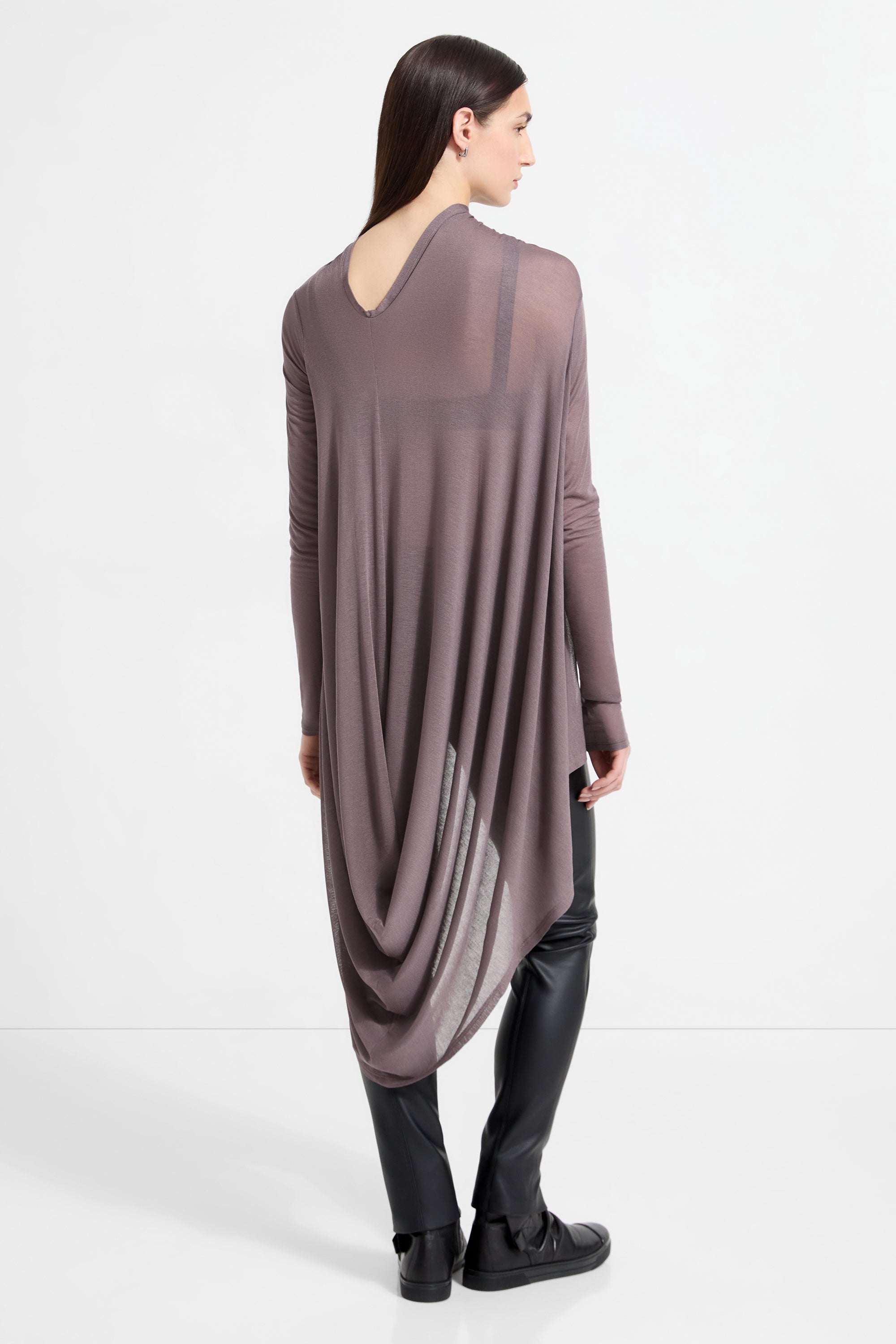 Women's Sheer European Jersey Drape Tunic - Iris Tunic | Marcella