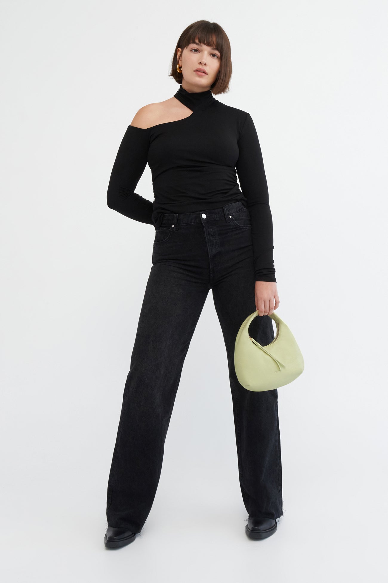 Off White Cutout Long Sleeve Top - Evan Top | Marcella