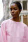 Light Pink Puff Sleeve Relaxed Fit Cotton Shirt - Joyce Top | Marcella