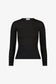 Women's Black Fitted Long-Sleeve Top - Casey Top | Marcella