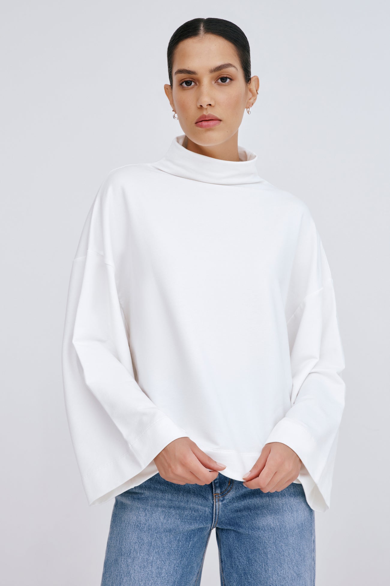 Women's Lightweight European French Terry Sweatshirt - Amanda ...