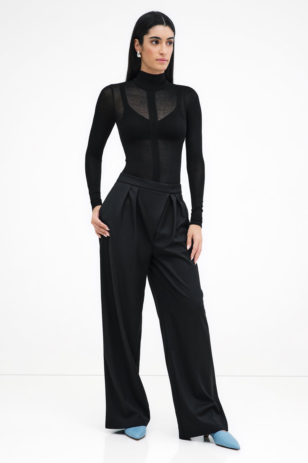 Off White High Waisted Wide Leg Trousers - Morrison Pants | Marcella