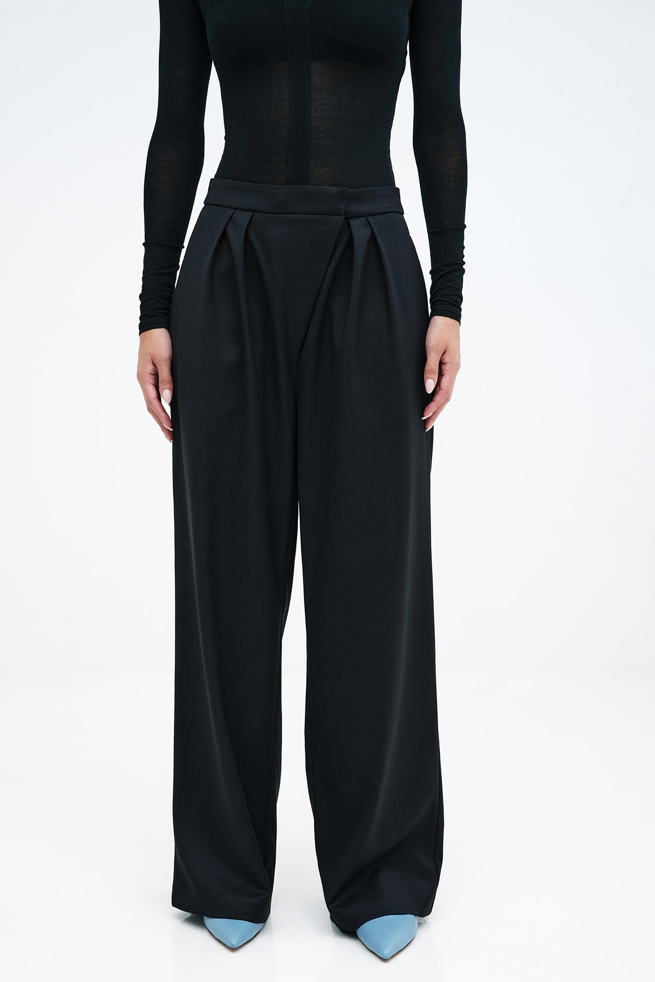 Off White High Waisted Wide Leg Trousers - Morrison Pants | Marcella