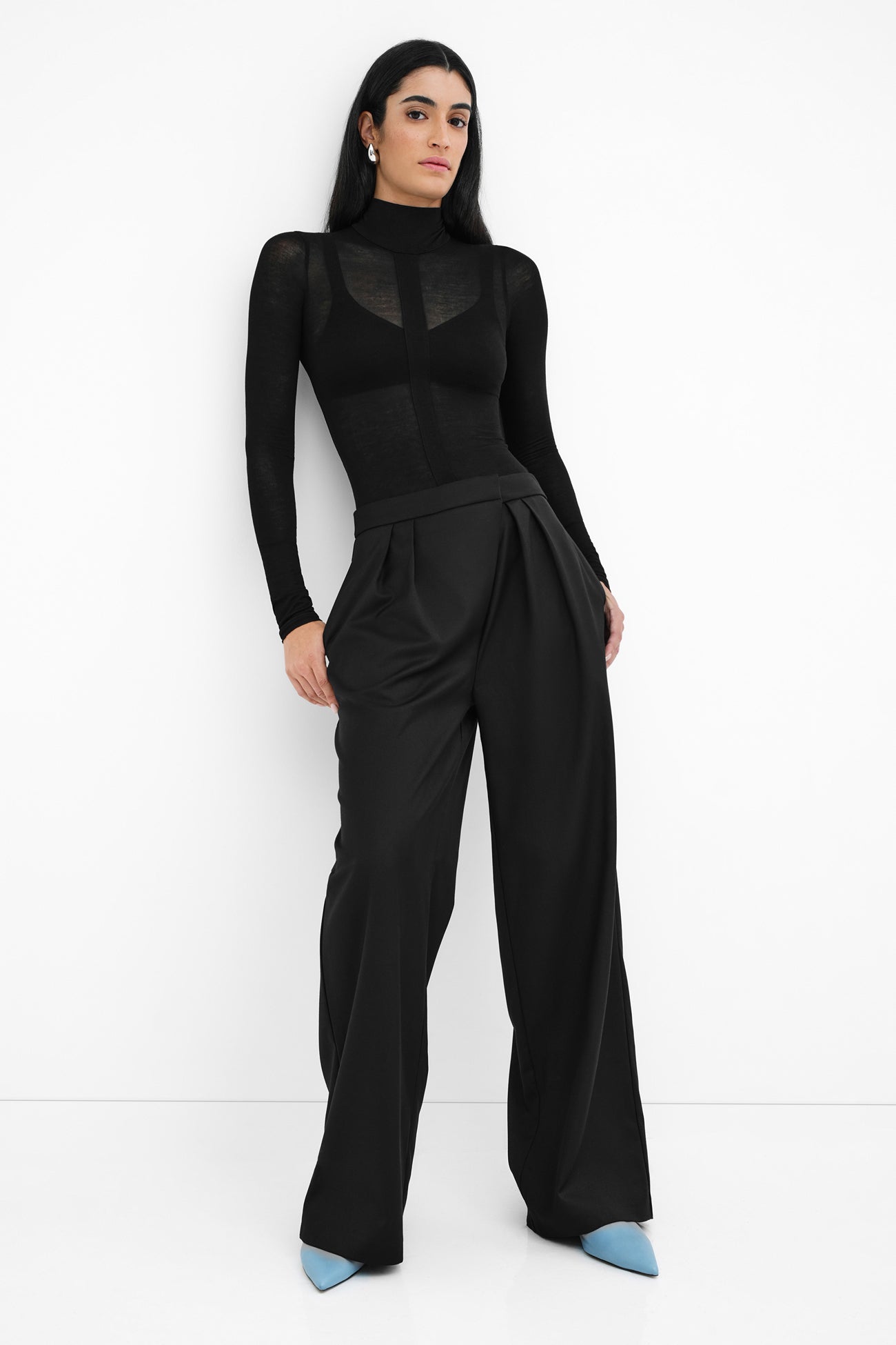 Off White High Waisted Wide Leg Trousers - Morrison Pants | Marcella