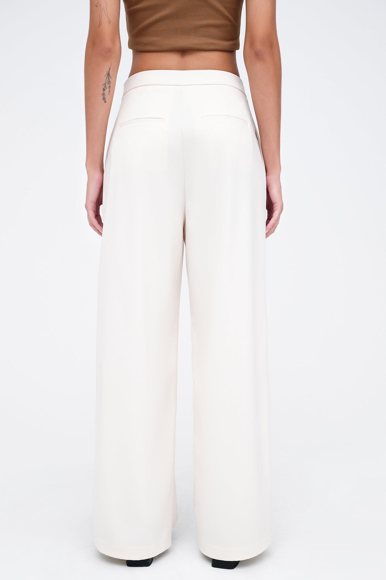 Black High Waisted Wide Leg Trousers - Morrison Pants | Marcella