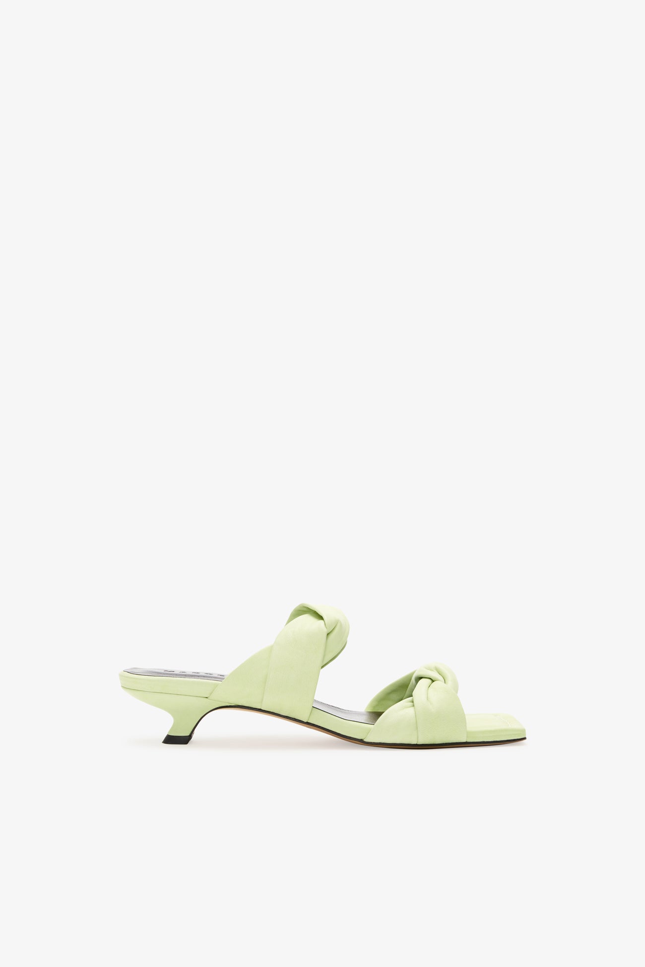 Orange Leather Kitten Heel Strappy Sandals - Solana Sandals | Marcella