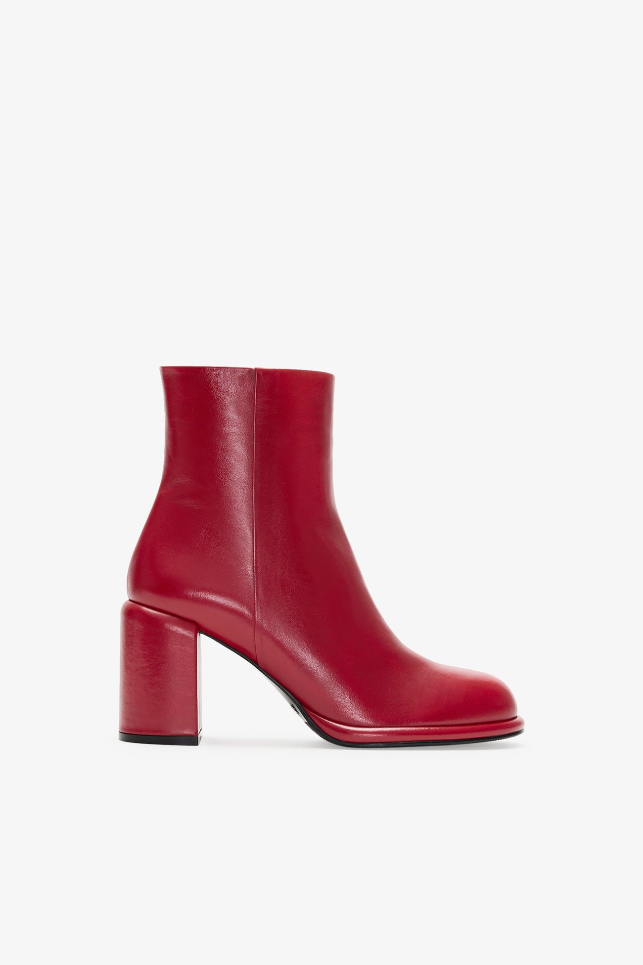 High-Heeled Cherry Red Ankle Boot - Marceline Boots | Marcella
