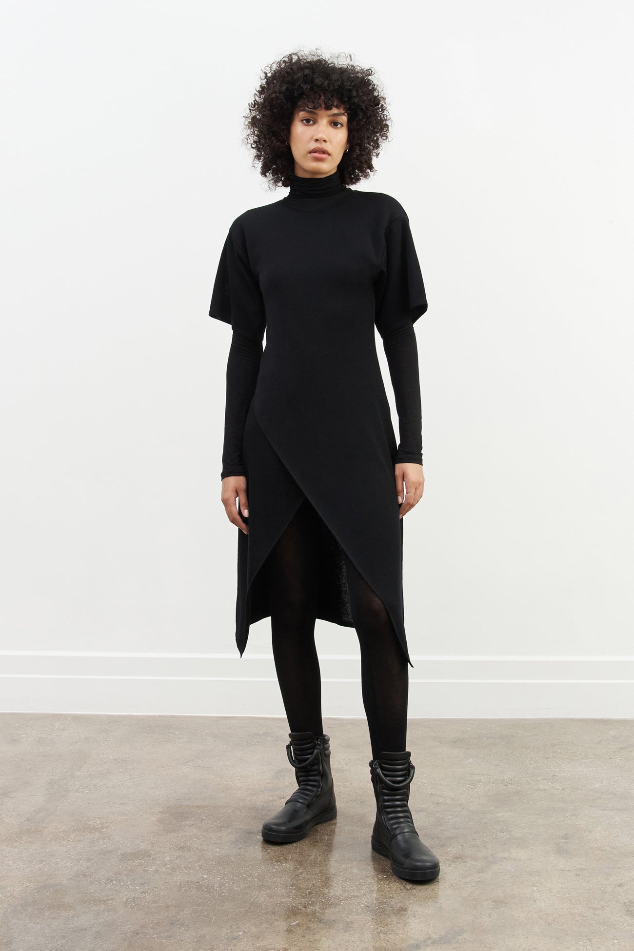 Black Stylish Zipper Leather Boots - Karma Boots | Marcella