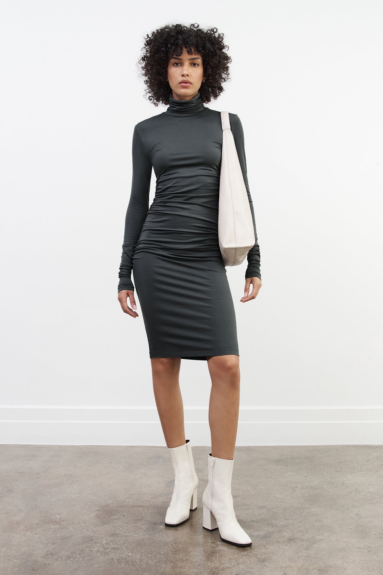 Women's Mock Neck Turtleneck Dress | Marcella