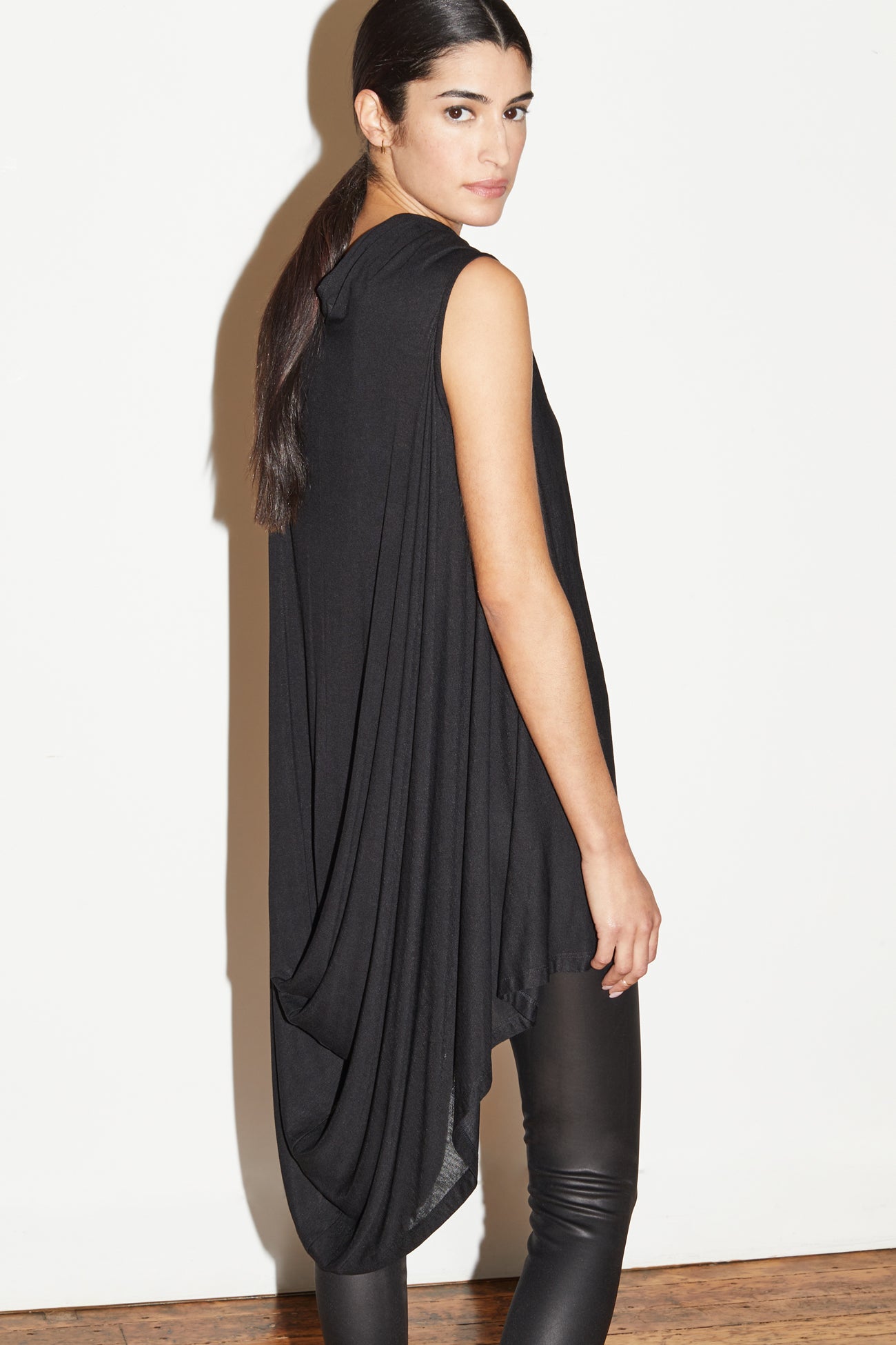 Black Sleeveless Tunic - Ines Tunic | Marcella