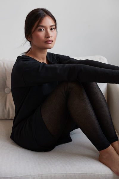 Black Silky Soft - Alice Sheer Tights | Marcella