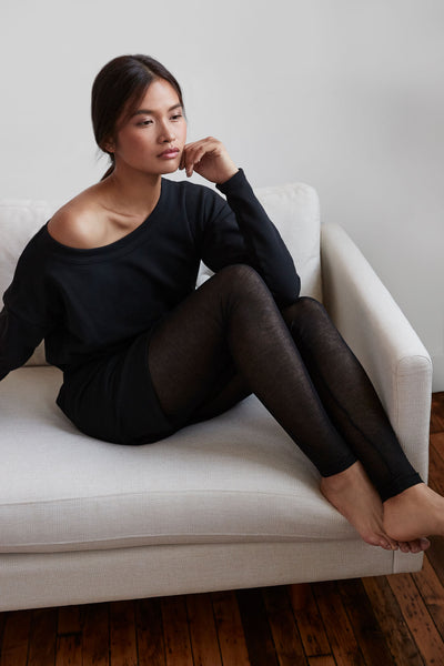 Black Silky Soft - Alice Sheer Tights | Marcella