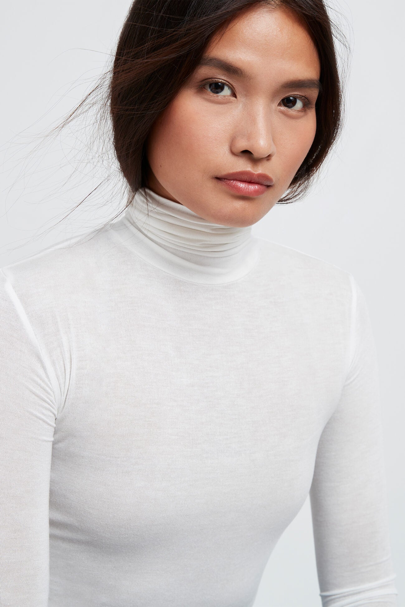 Off White Turtleneck - Eloise Sheer Turtleneck | Marcella