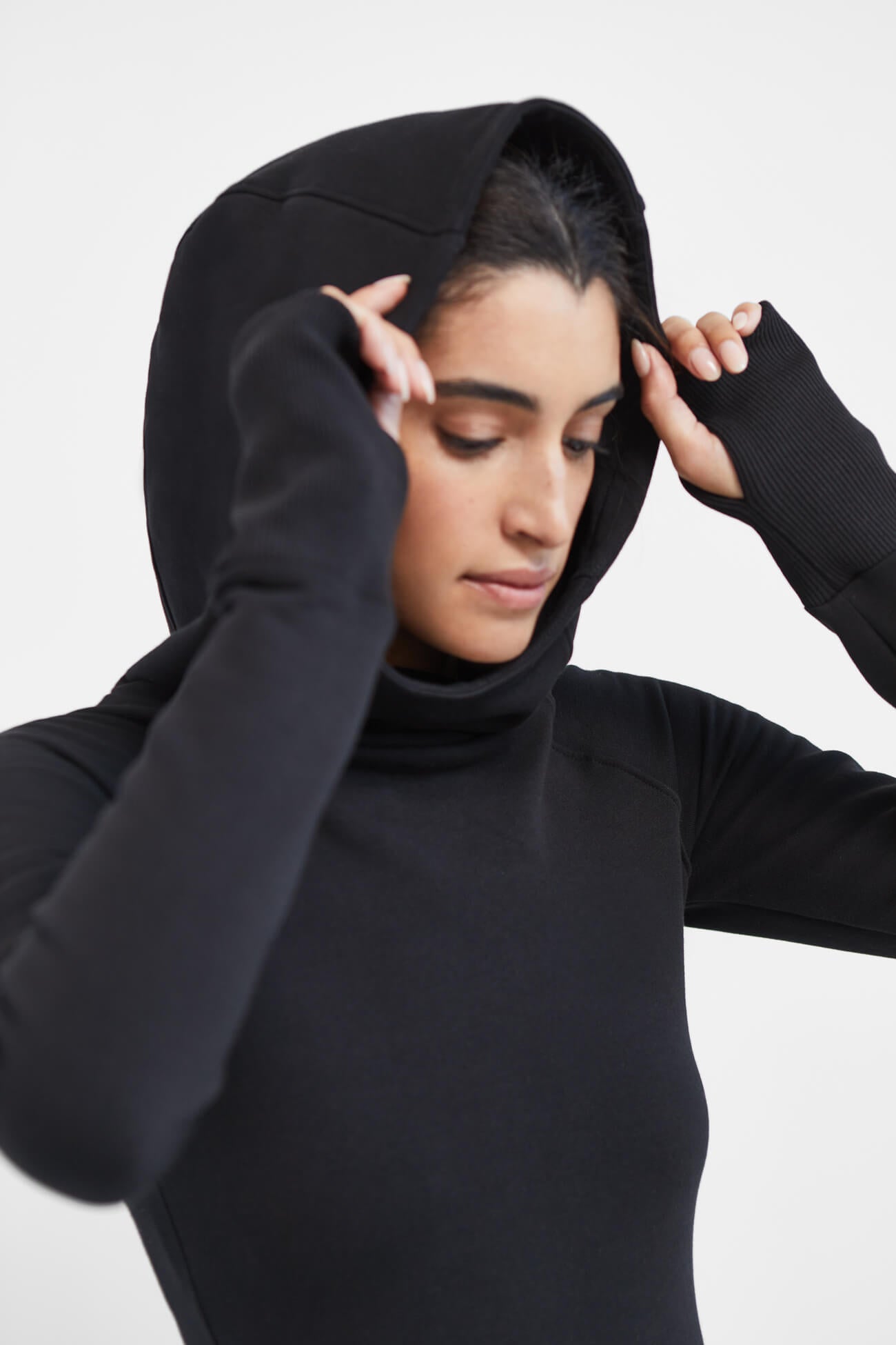 Black Asymmetric Sweatshirt - Geneva Sweatshirt | Marcella